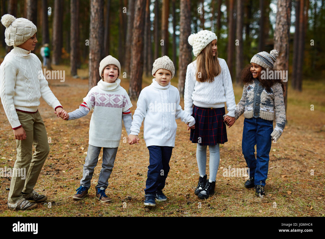 Group of children walking High Resolution Stock Photography and Images ...