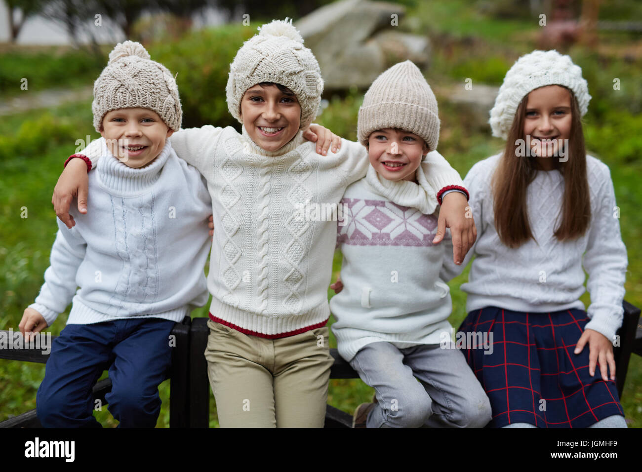 Children playing park fence hi-res stock photography and images - Alamy
