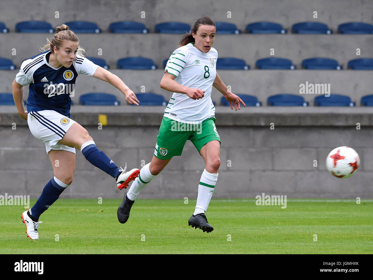 Scotland's Fiona Brown shoots during the International Challenge match ...