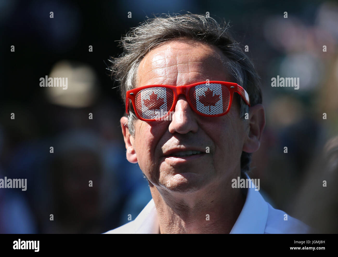 A spectator on day six of the Wimbledon Championships at the All ...