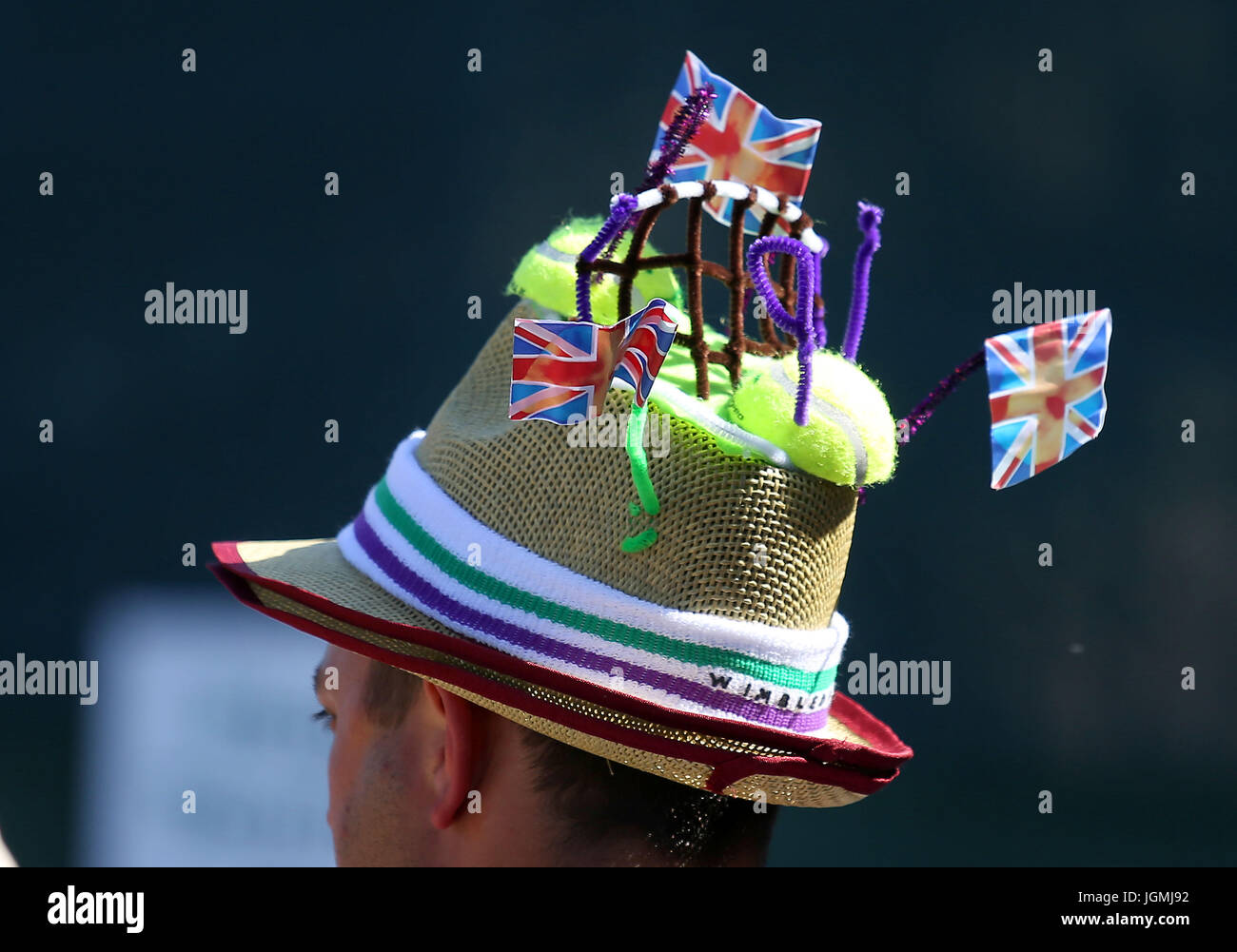 A spectator on day six of the Wimbledon Championships at the All ...