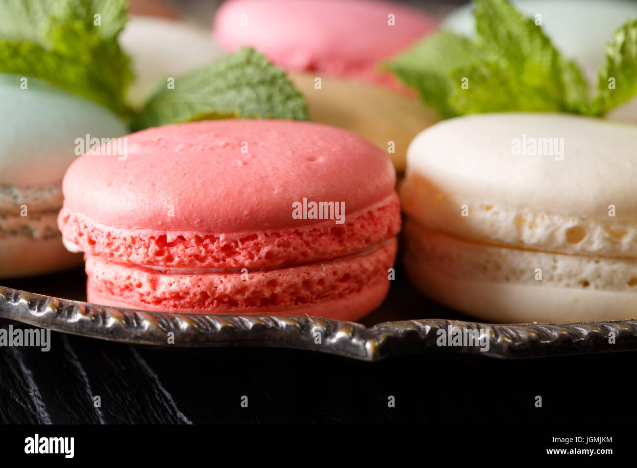 Plate assorted macaroons hi-res stock photography and images - Alamy