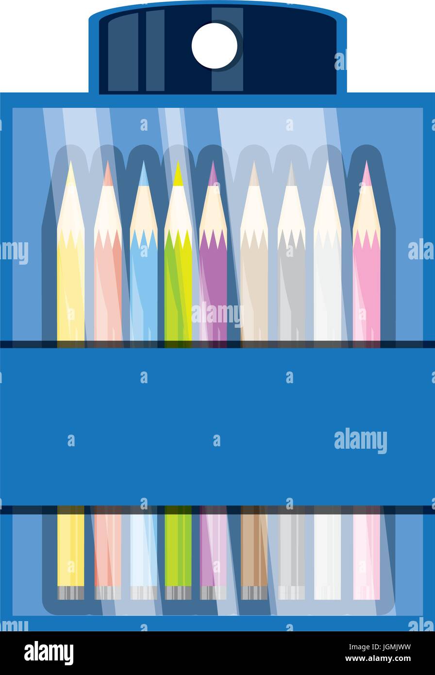 Pencil colors packaging Stock Vector Image & Art - Alamy