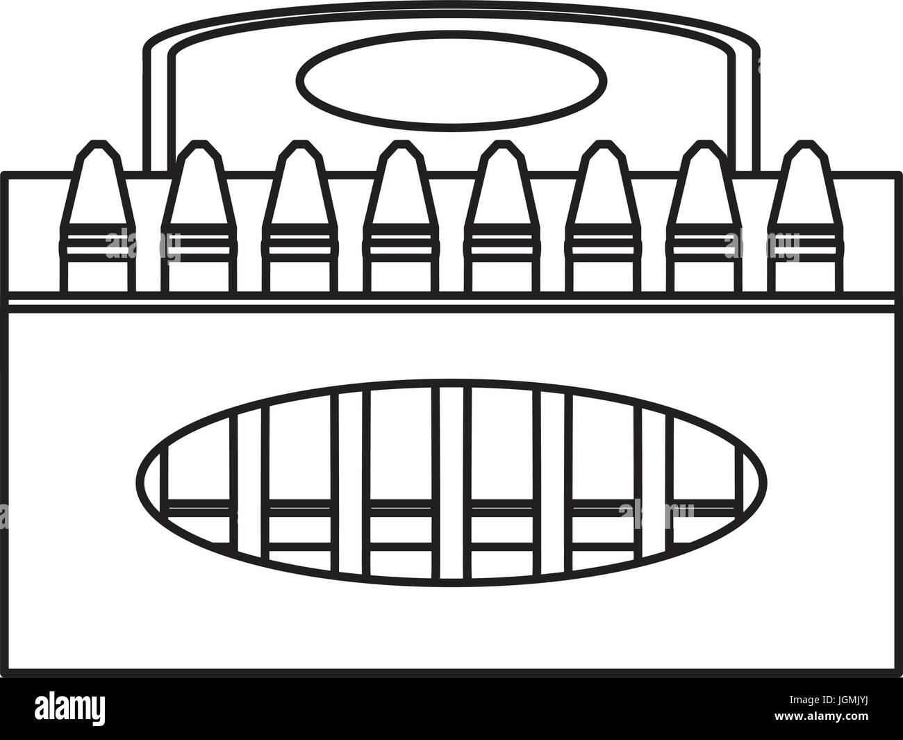 Crayons in box Stock Vector Image & Art - Alamy