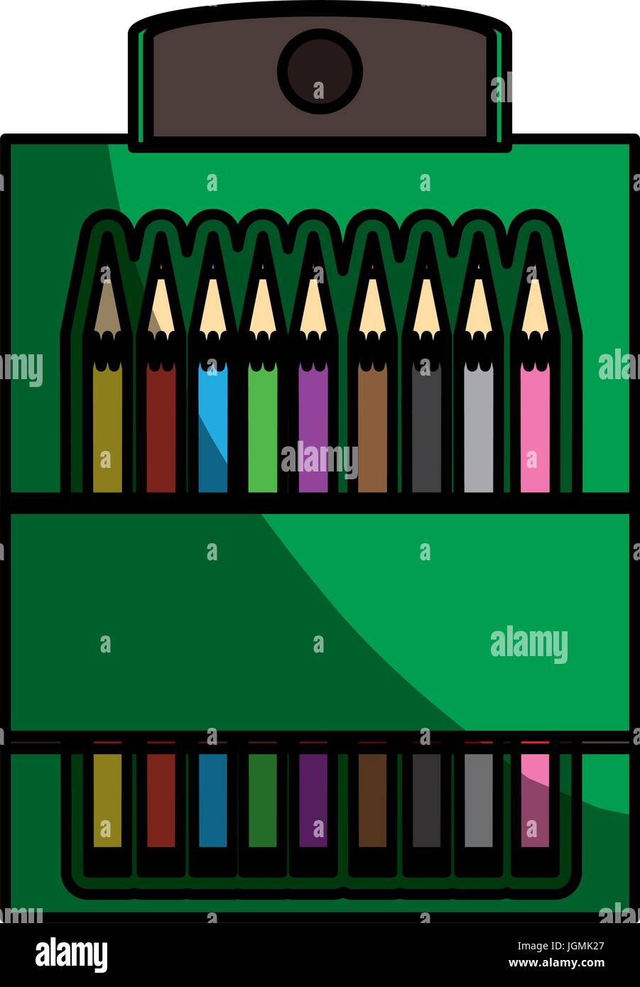 Pencil colors packaging Stock Vector Image & Art - Alamy