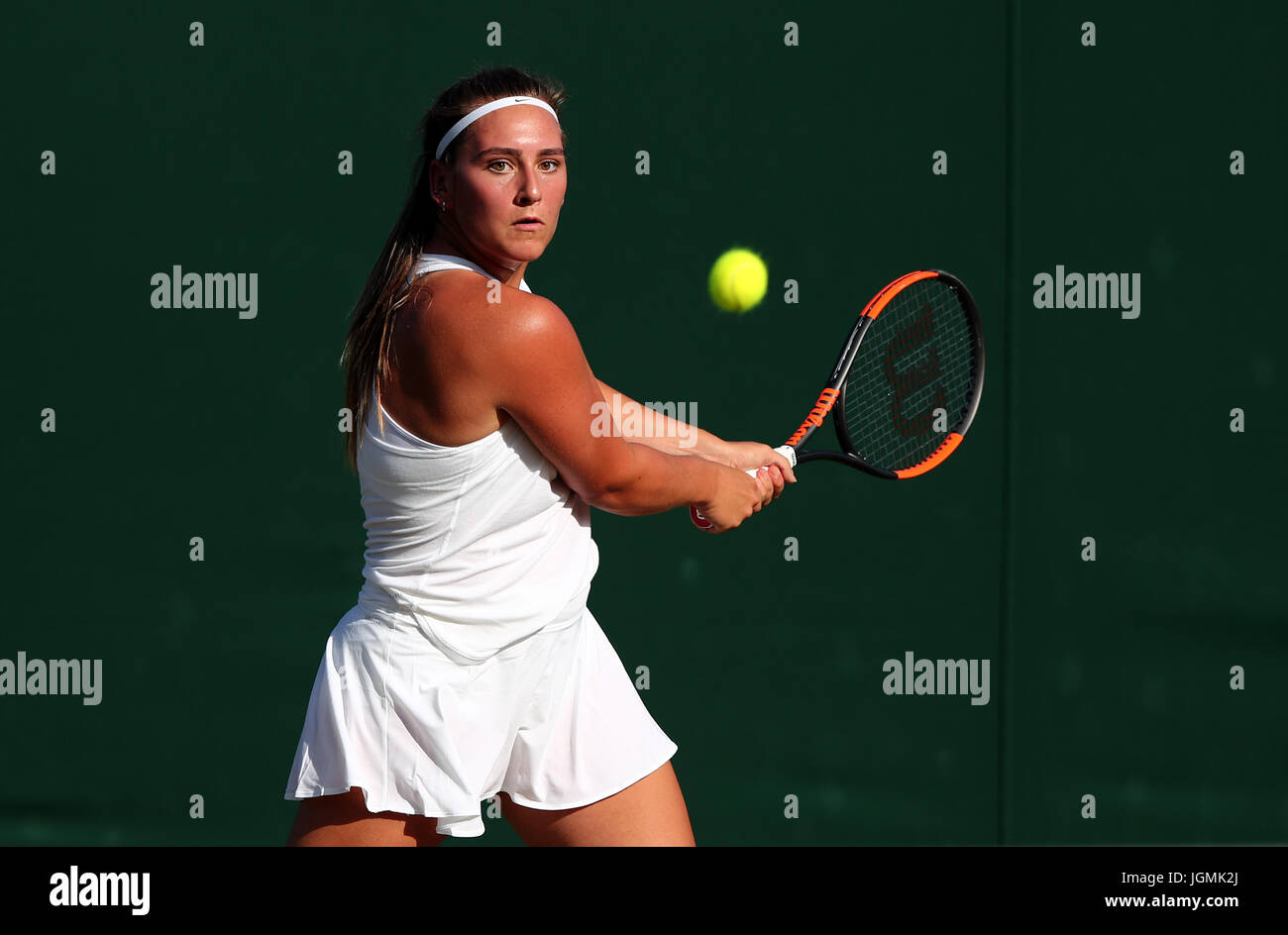 Gemma Heath in action during the Girls singles on day six of the ...