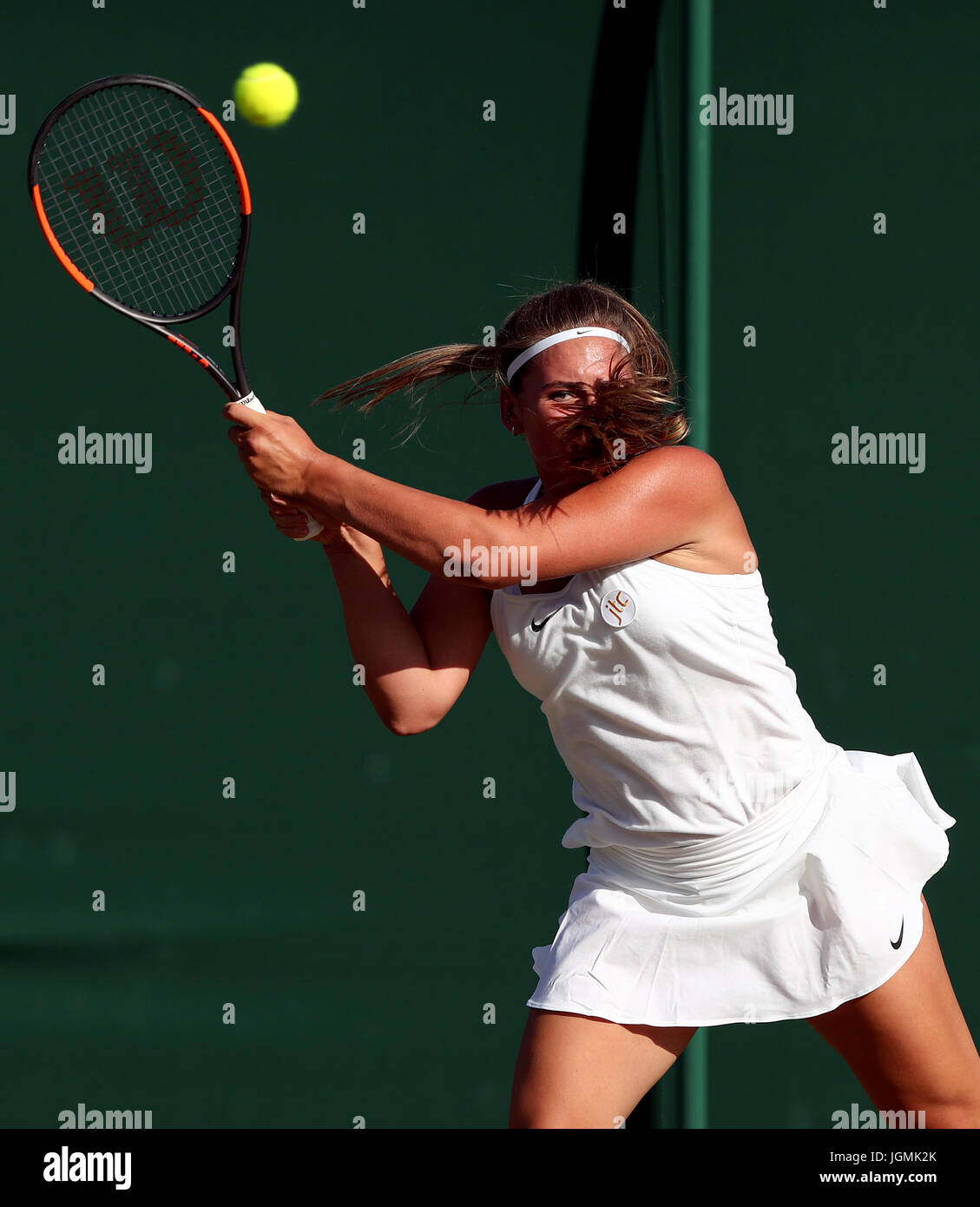 Gemma Heath in action during the Girls singles on day six of the ...