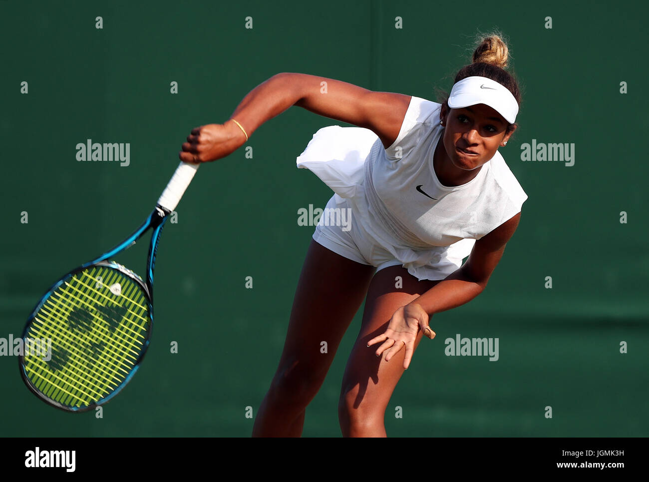 Whitney Osuigwe in action during the Girls singles on day six of the ...