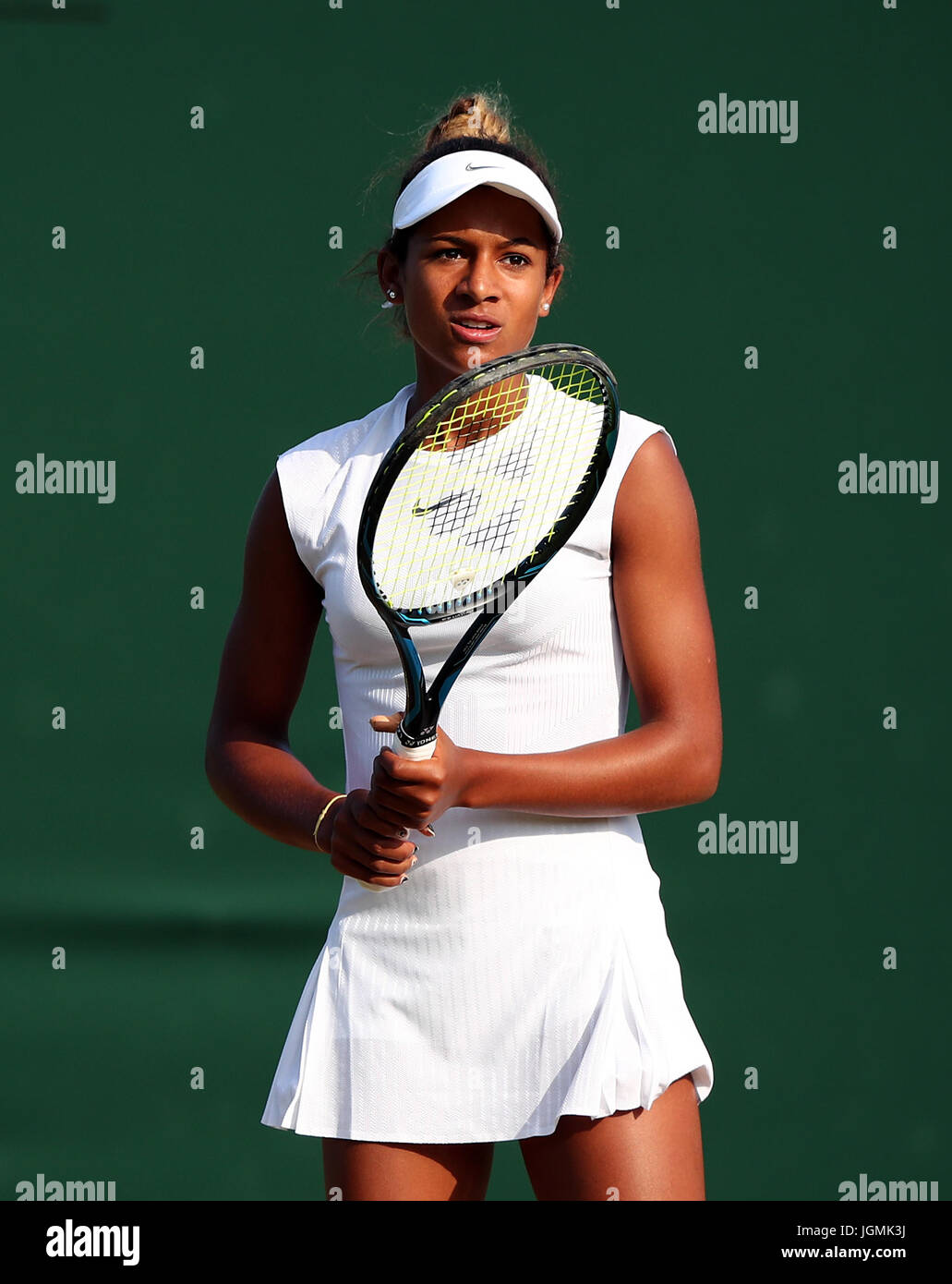 Whitney Osuigwe in action during the Girls singles on day six of the ...