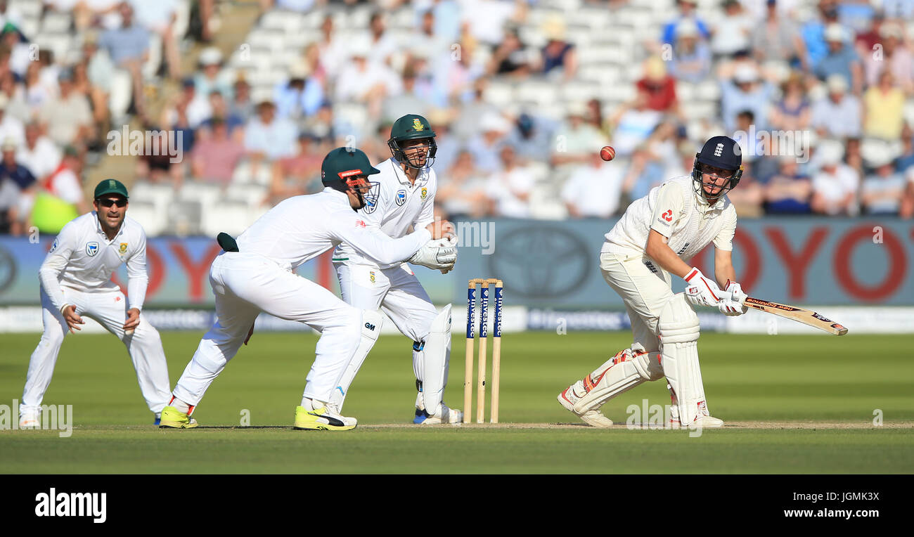 England's Gary Ballance bats during day three of the First Investec ...