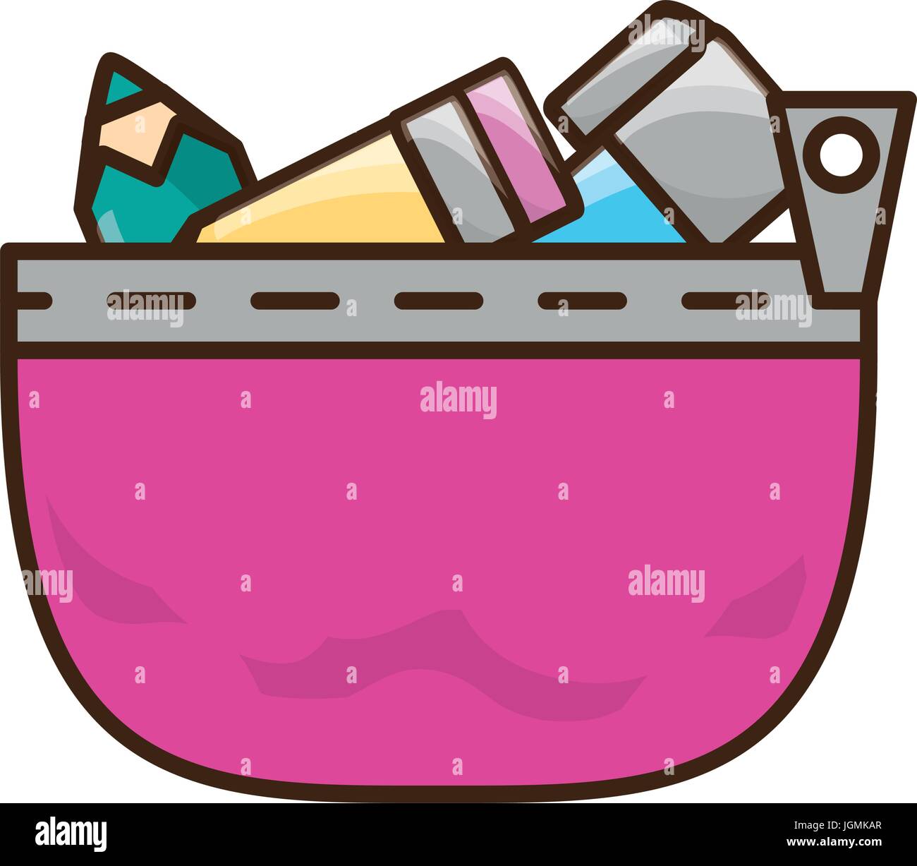 Pink pencil case Stock Vector Images - Alamy