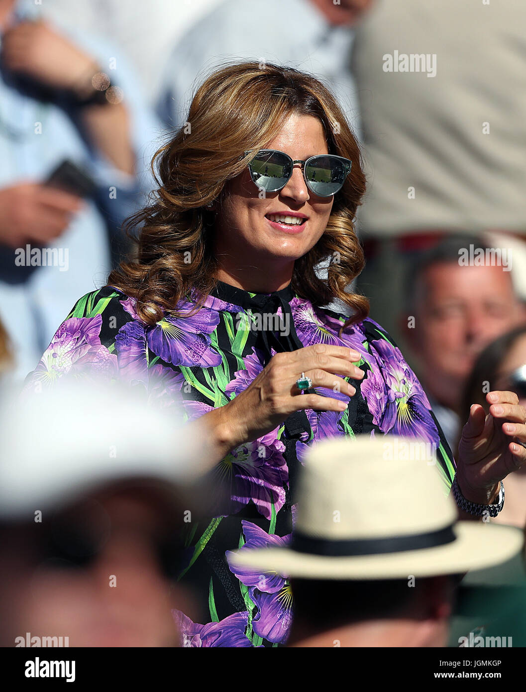 Mirka Federer on day six of the Wimbledon Championships at The All ...