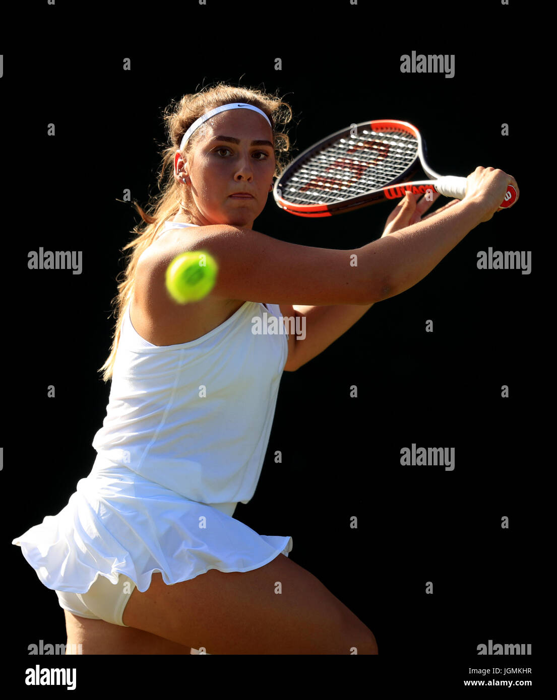 Gemma Heath in action during the Girls singles on day six of the ...