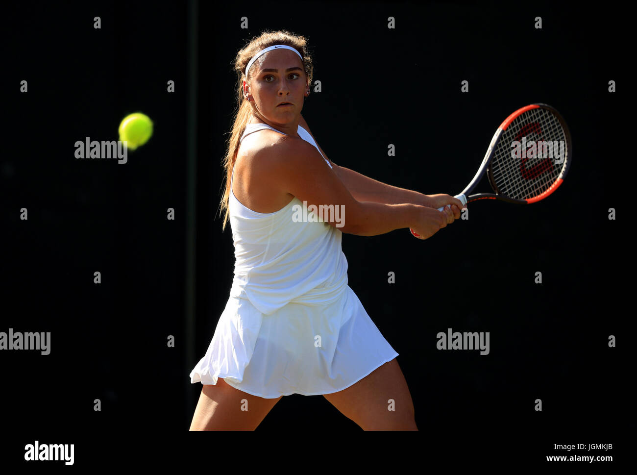 Gemma Heath in action during the Girls singles on day six of the ...