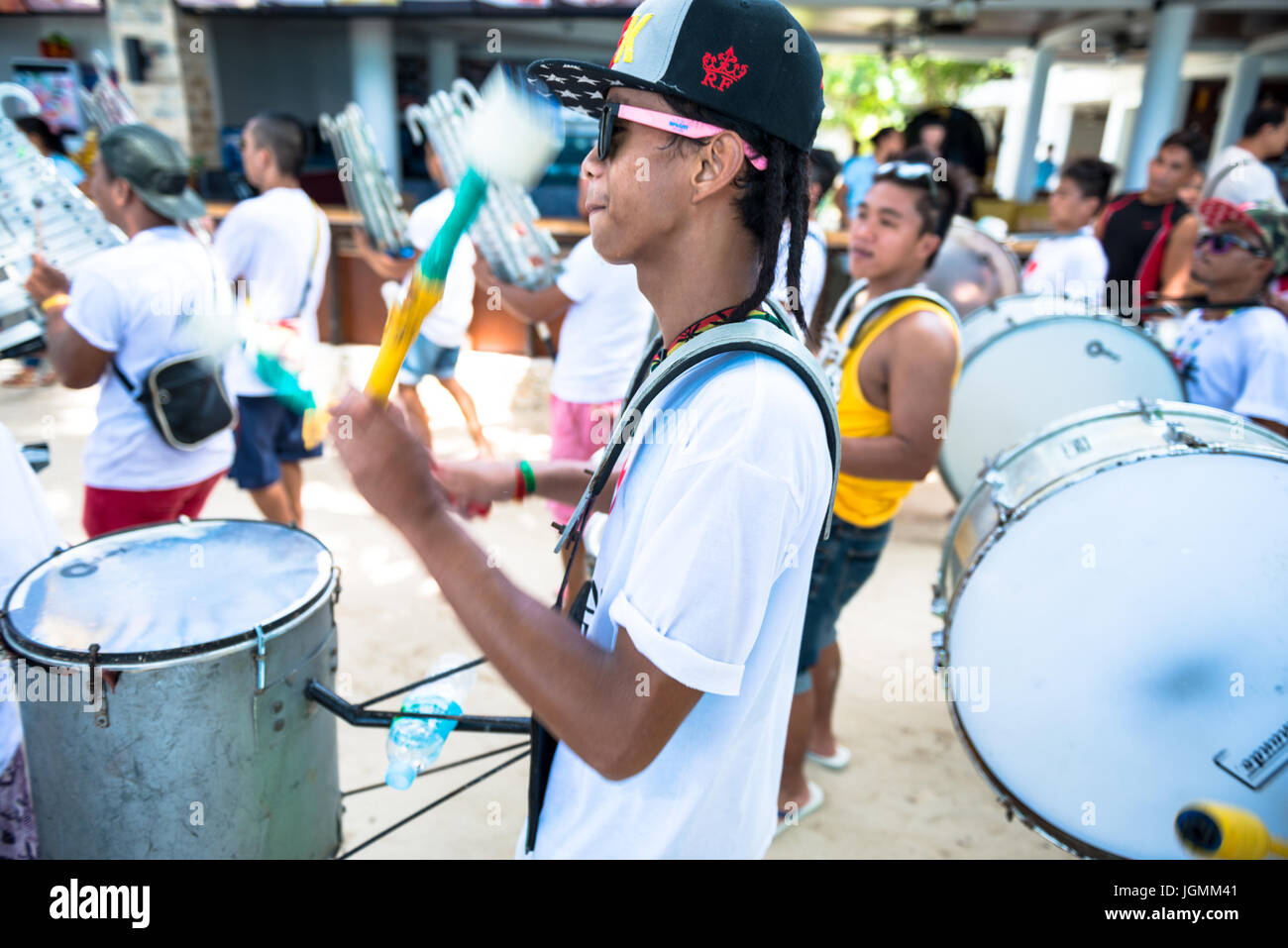 Philippines festival drums hi-res stock photography and images - Alamy