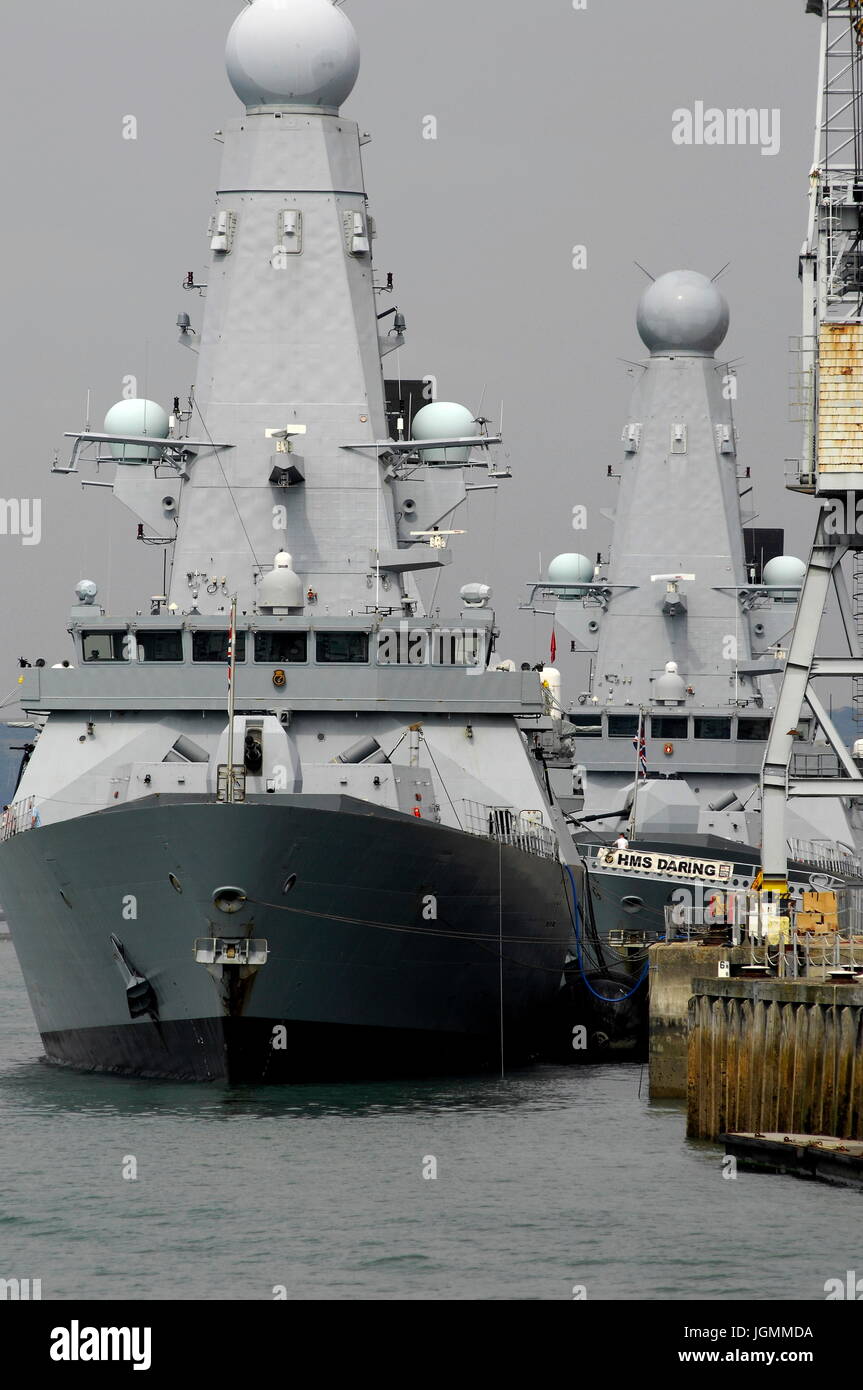 AJAXNETPHOTO. 25TH AUGUST, 2016. PORTSMOUTH,ENGLAND. - TYPE 45 IN DOCK ...