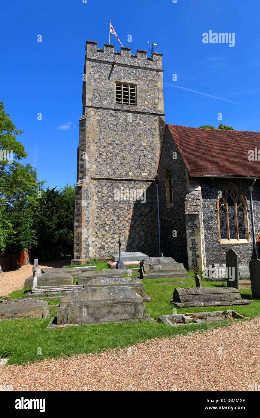 The magnificent church of Saint Andrews in the rural village of Sonning ...