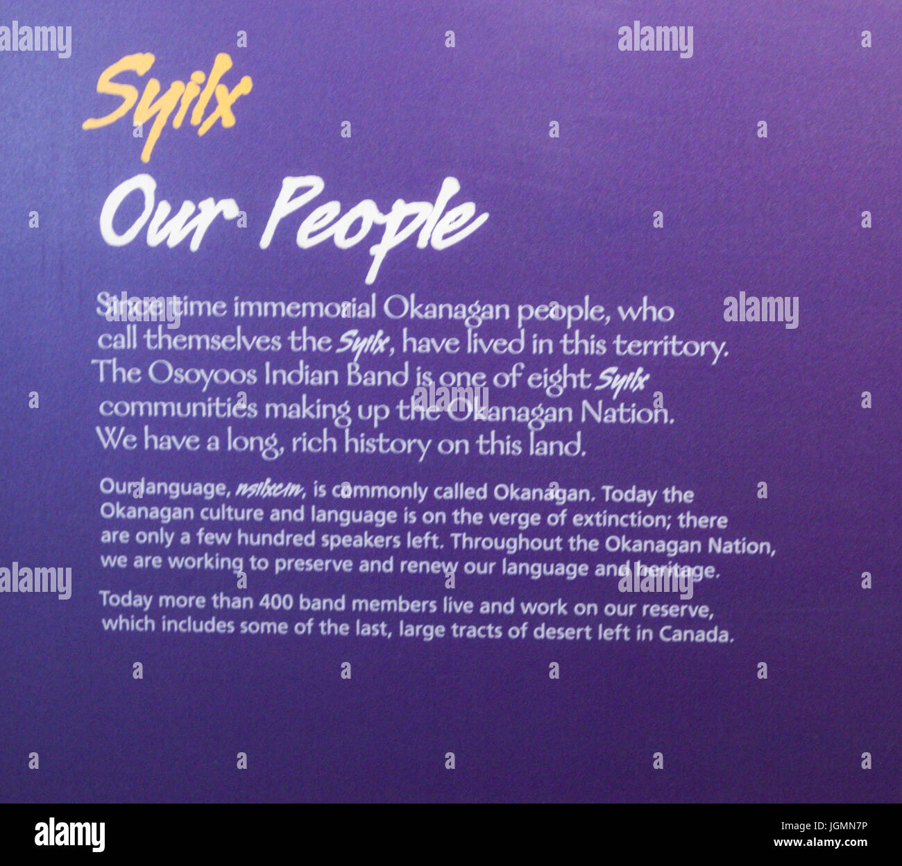 Okanagan first nations hi-res stock photography and images - Alamy