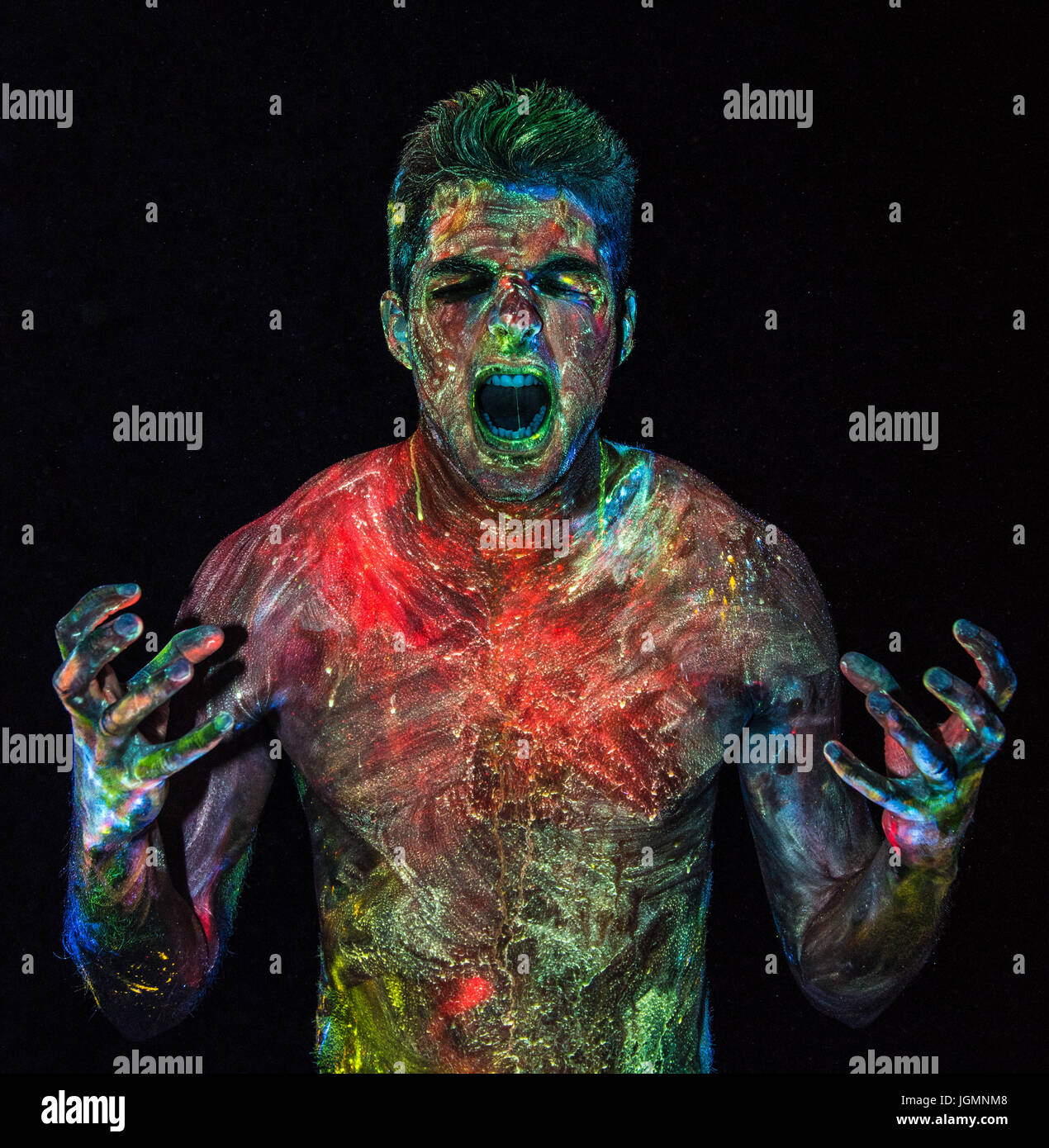 Powerful scream hi-res stock photography and images - Alamy