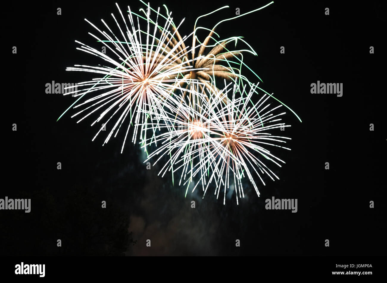 Spectacular Firework Display in the sky Stock Photo - Alamy