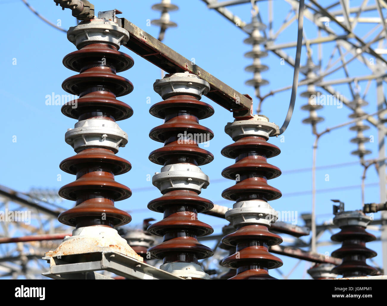 big Electrical switchgear of the power generation plant from renewable ...