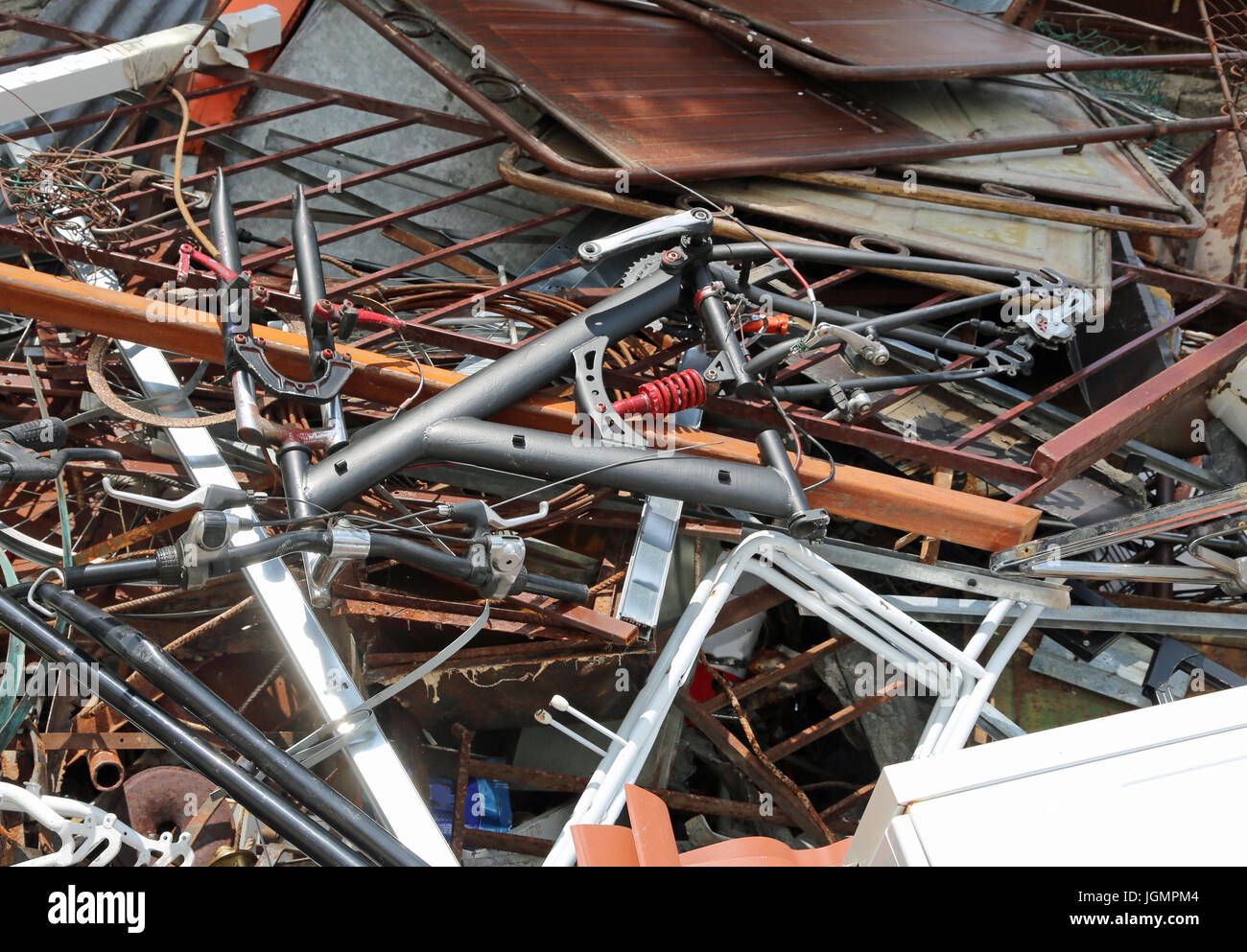 dump of ferrous material with many rusty and unusable objects Stock ...