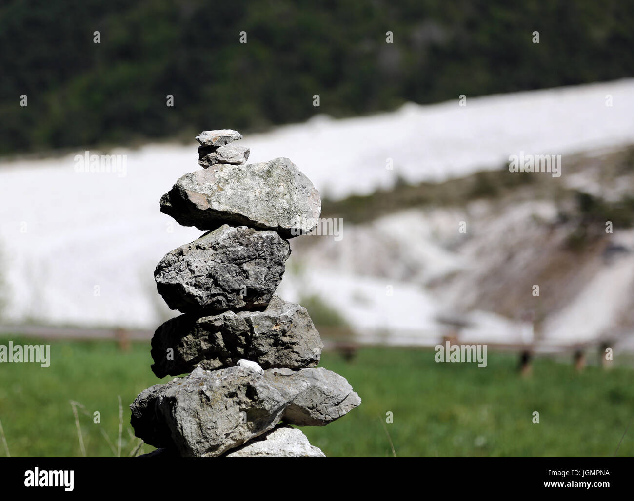 heap of stones as a religious symbol and prayer Stock Photo - Alamy