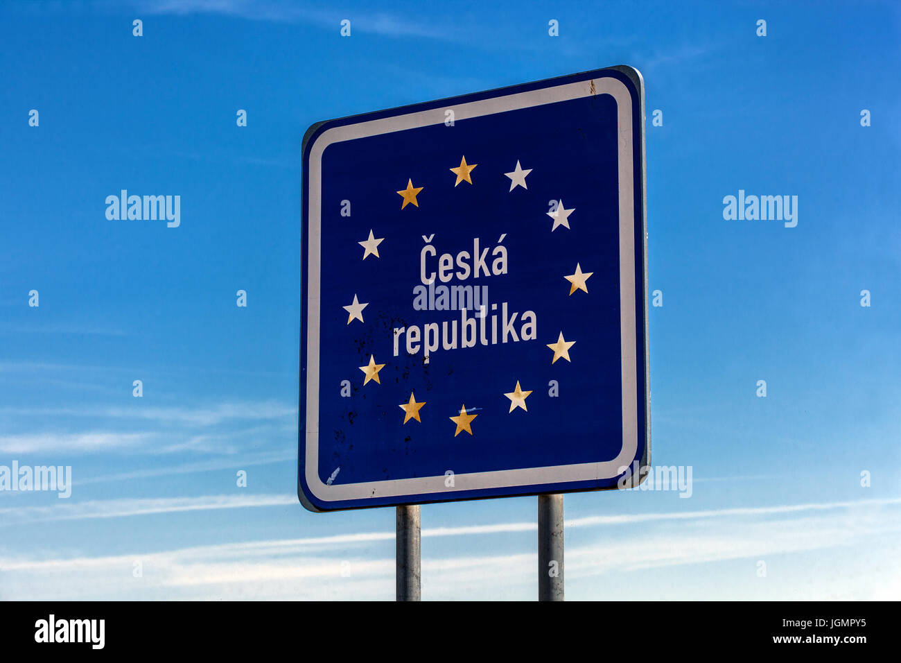 Eu border sign hi-res stock photography and images - Alamy