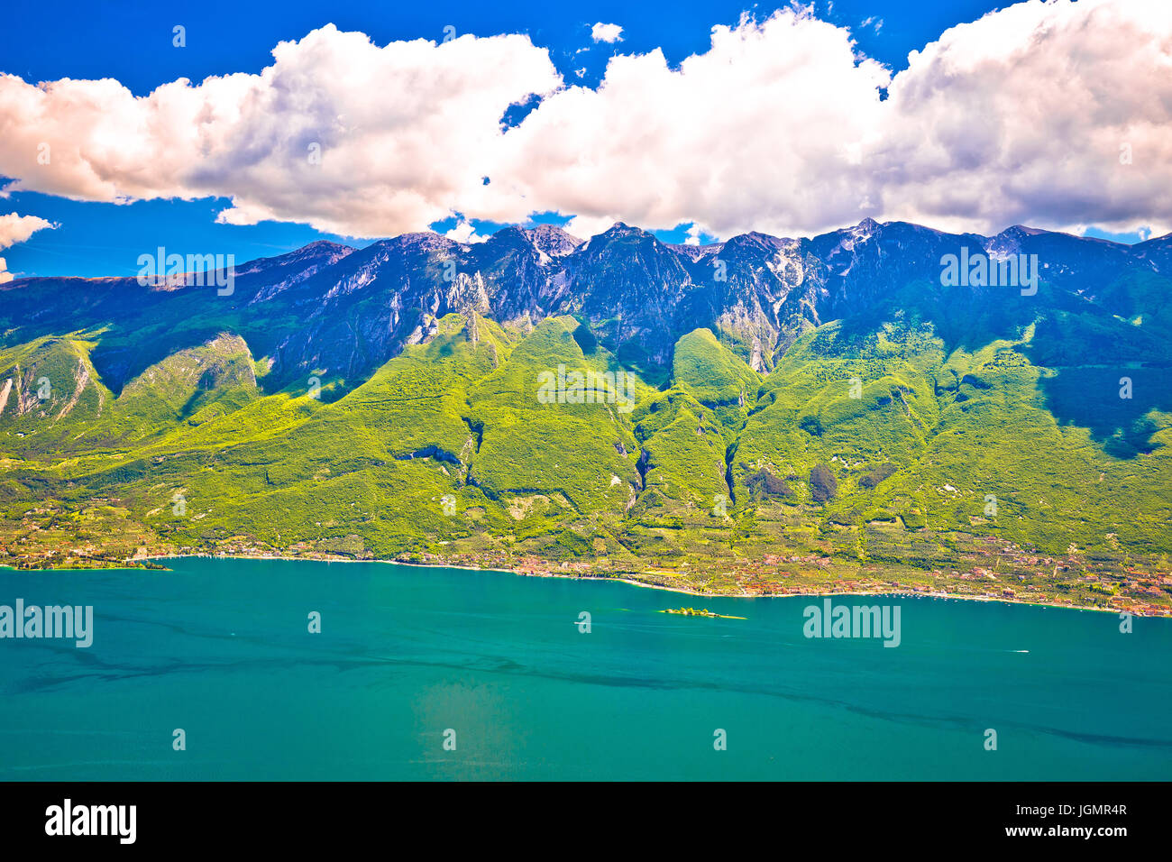 View of lake garda and monte baldo hi-res stock photography and images ...