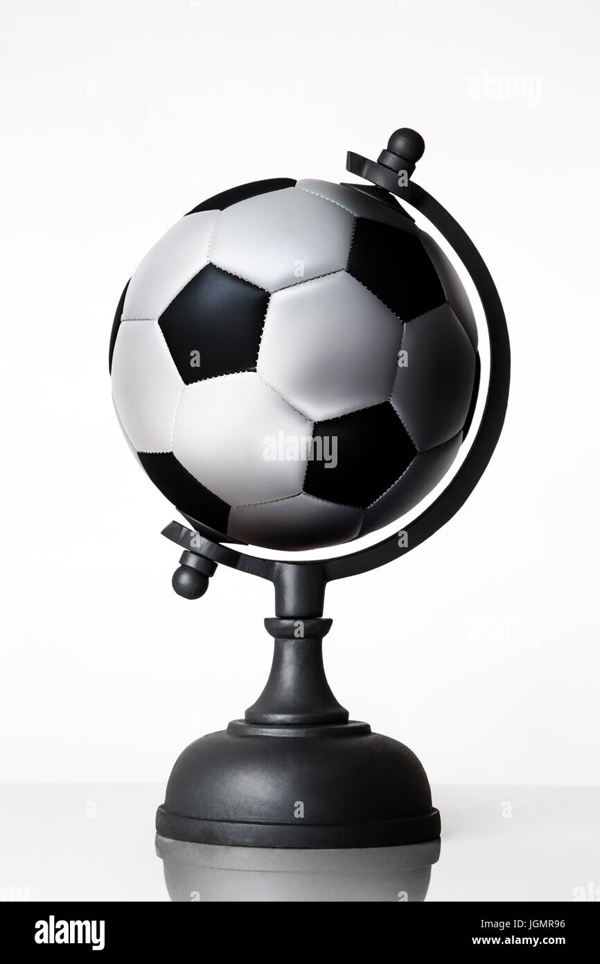 World map soccer ball on hi-res stock photography and images - Alamy
