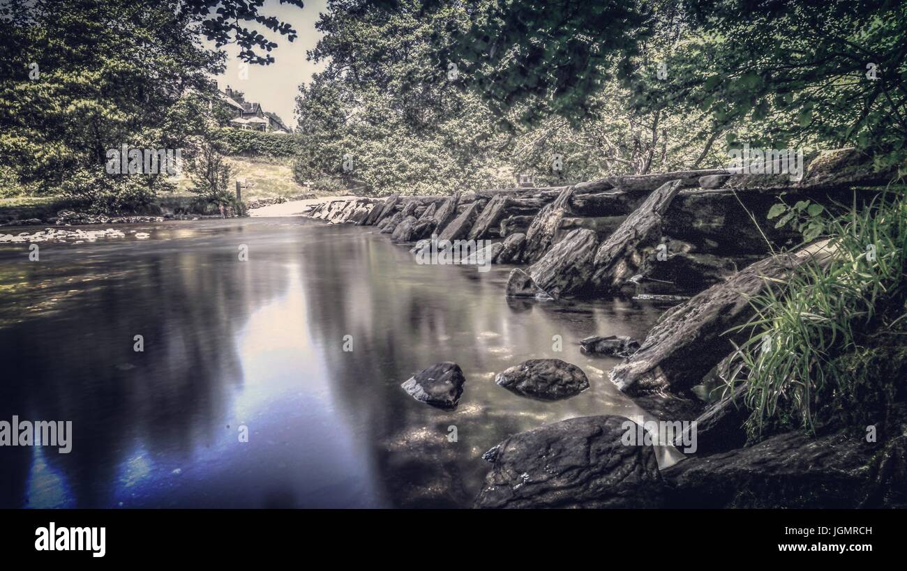 Tarr Steps, Exmoor National Park Stock Photo - Alamy