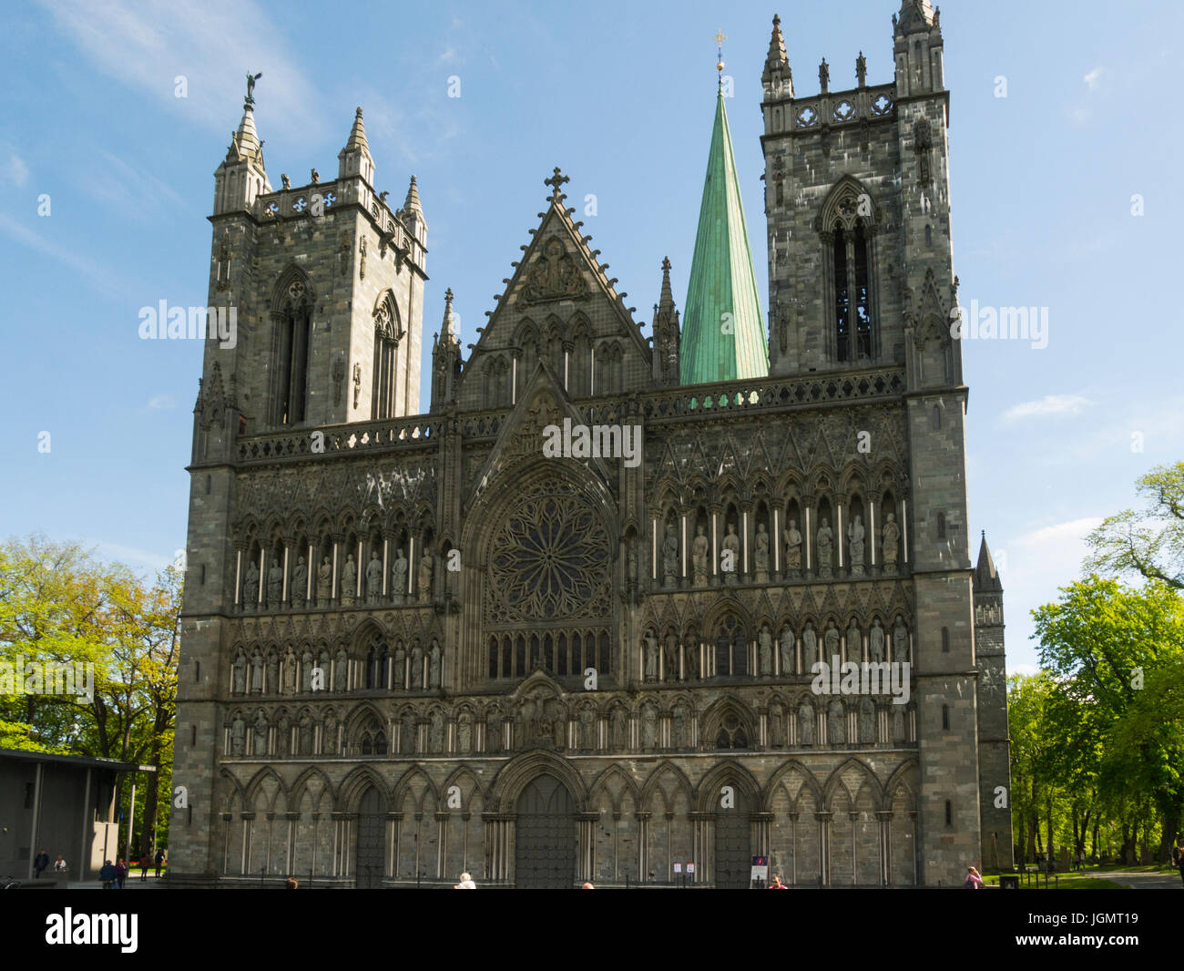 Landmark building Nidaros Cathedral in Trondheim Sør-Trøndelag county ...