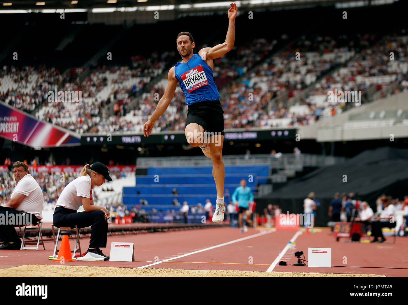 Great Britain's Ashley Bryant competes in the Men's Long Jump during ...