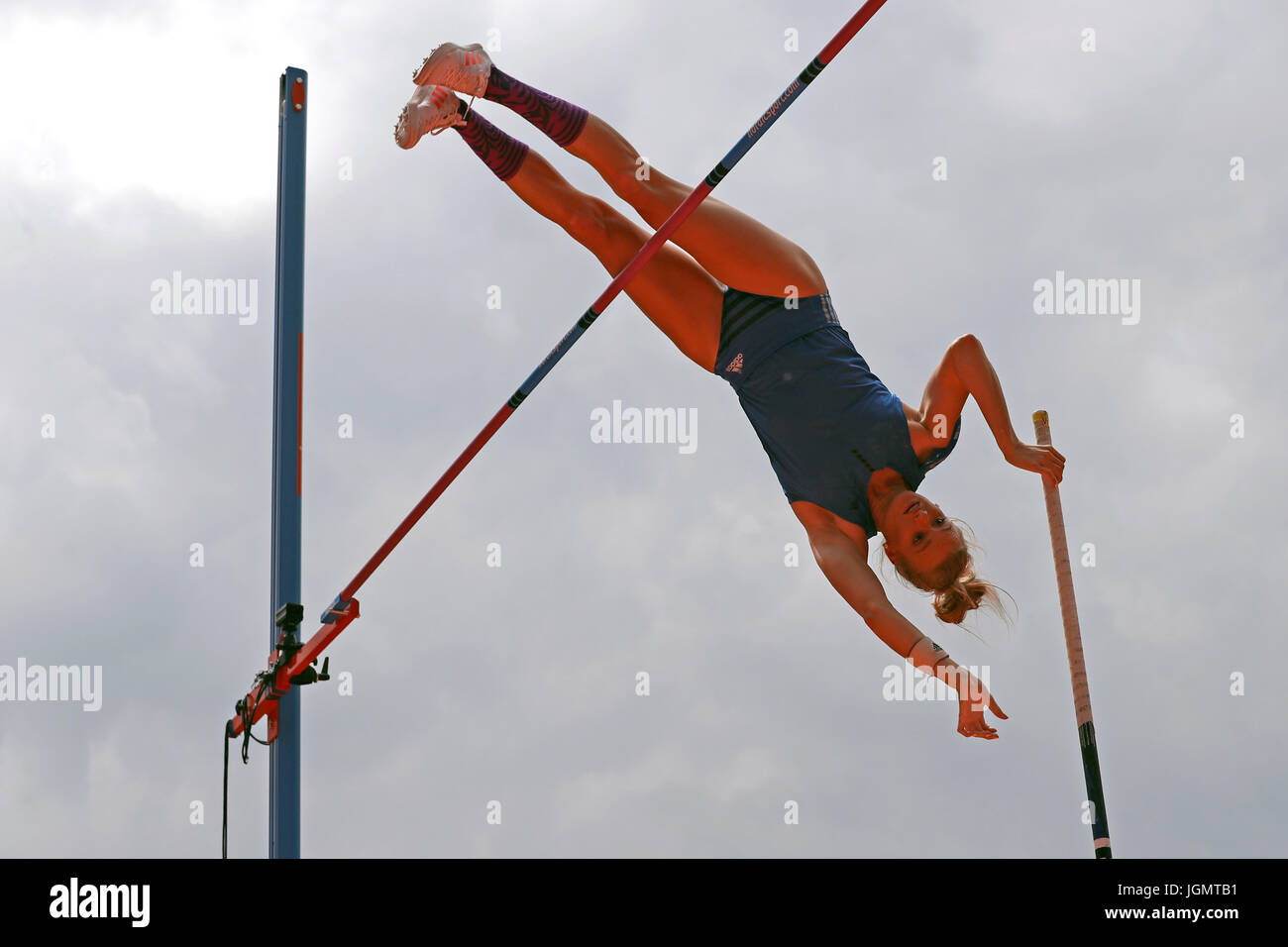 USA's Sandi Morris competes in the Women's Pole Vault during the 2017 ...