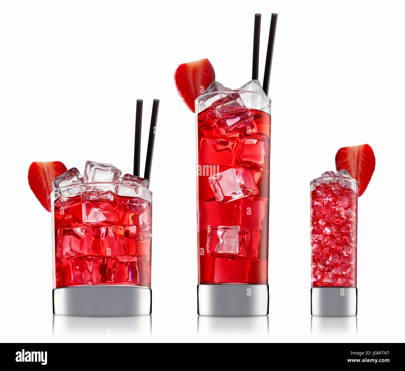 fresh fruit alcohol cocktail or mocktail in classic glass with red ...