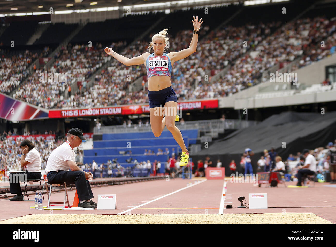 Australia's Brooke Stratton competes in the Women's Long Jump during ...