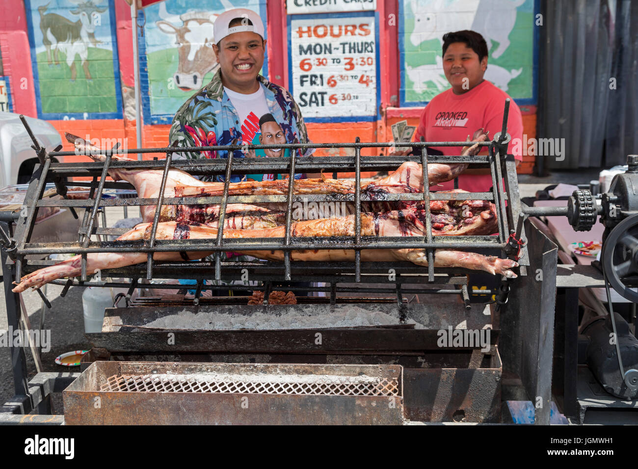 Pig Roasting High Resolution Stock Photography and Images - Alamy