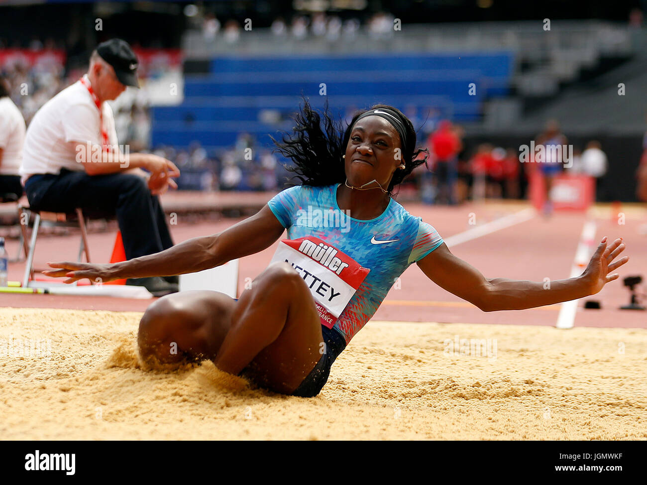 Canada's Christabel Nettey competes in the Women's Long Jump during the ...