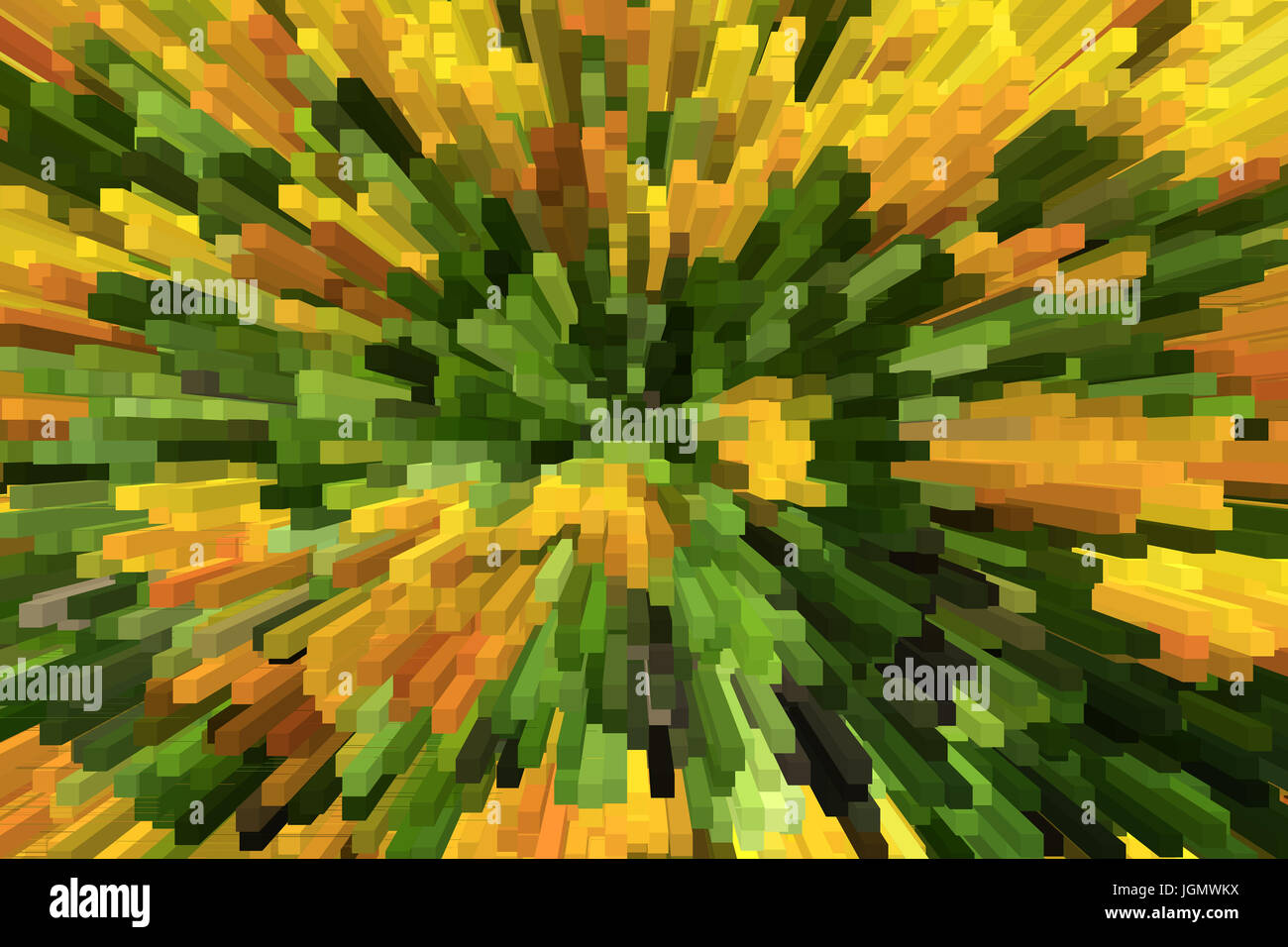 green and yellow abstraction like an explosion Stock Photo - Alamy