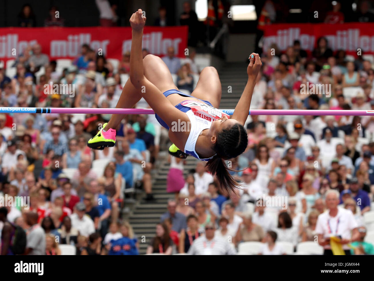 Great Britain's Morgan lake competes in the Women's High Jump during ...