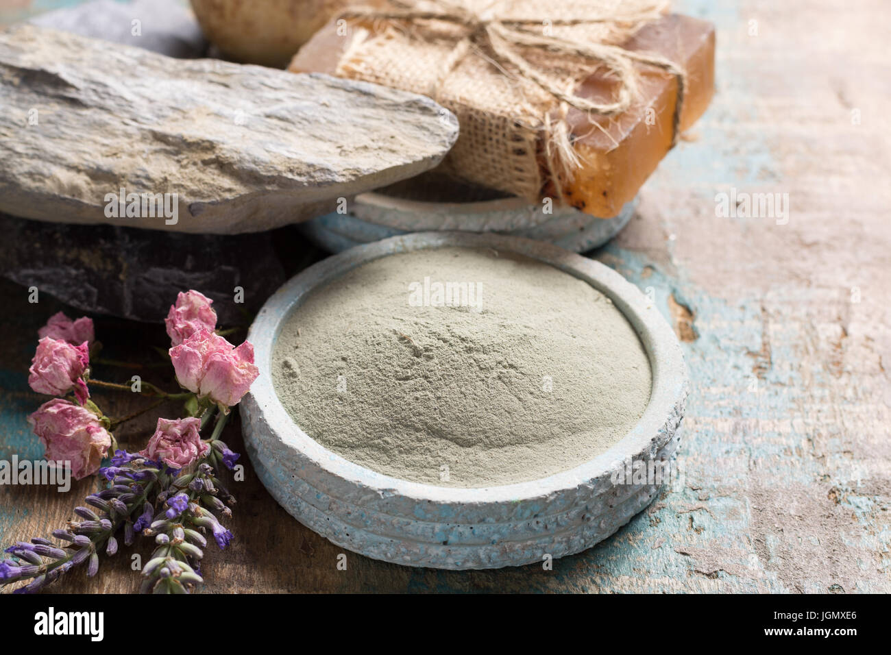 Nature cosmetics, handmade preparation with essential oils and ancient ...