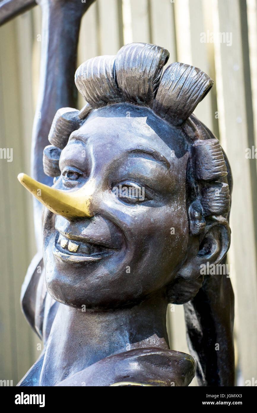 Face of Pinocchio and his long nose Stock Photo - Alamy