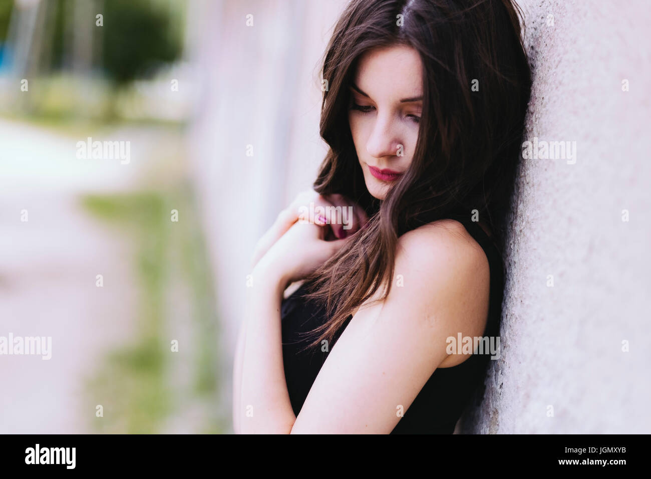 Creative photo of sad young woman Stock Photo - Alamy