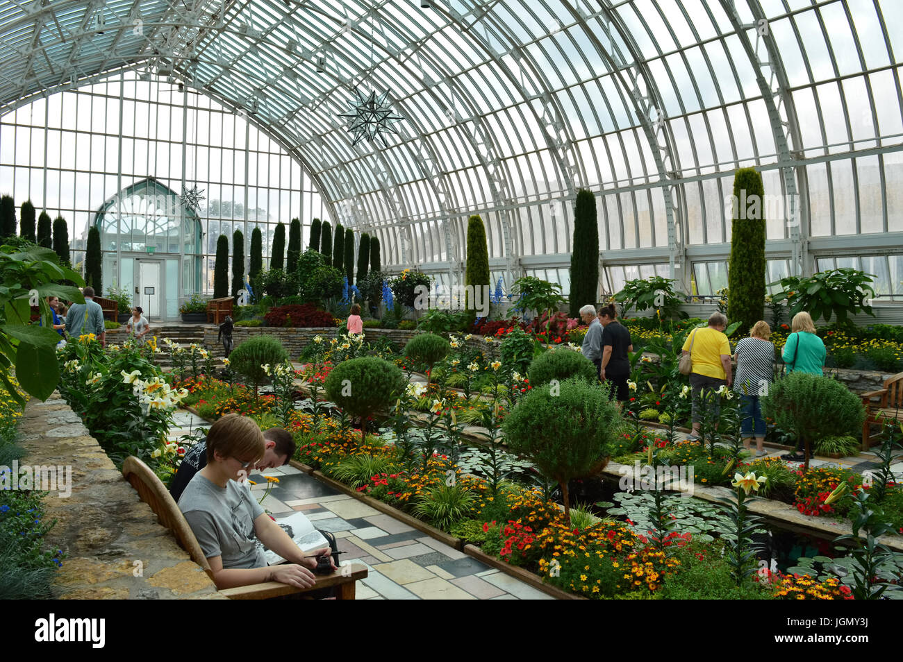 Summer flower show at Sunken Garden at Como Zoo and Conservatory in St ...