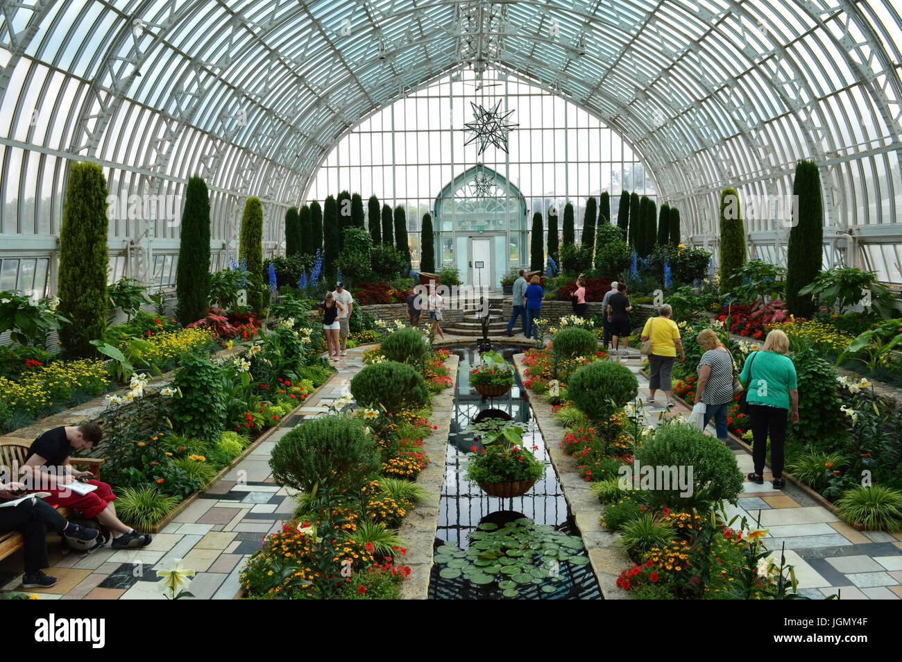 Summer flower show at Sunken Garden at Como Zoo and Conservatory in St ...