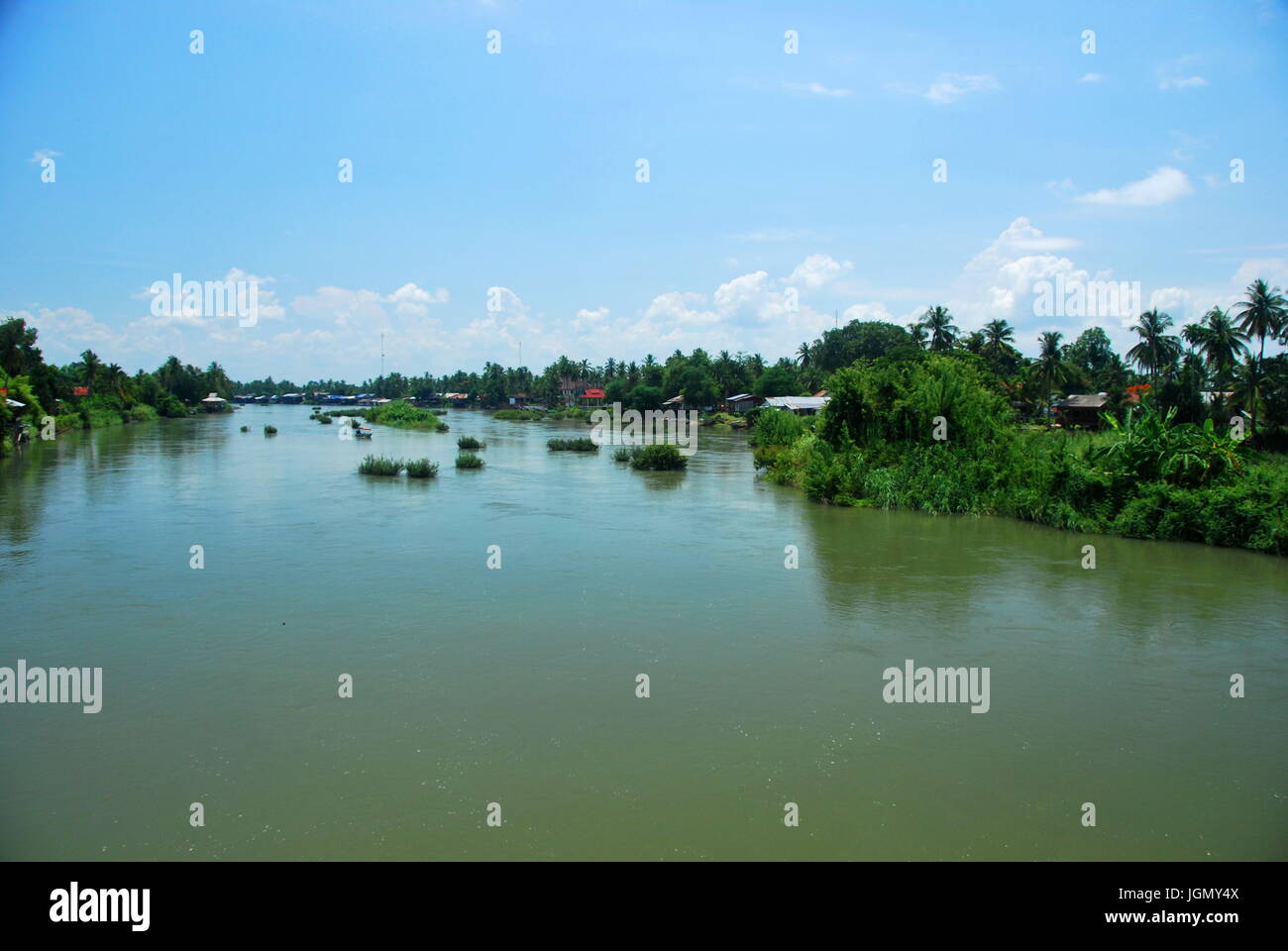 Don Det Island, one of the 4000 Islands of Laos in the Mekong Delta ...
