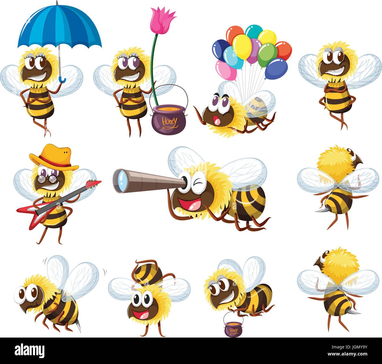 Bee balloon Stock Vector Images - Alamy