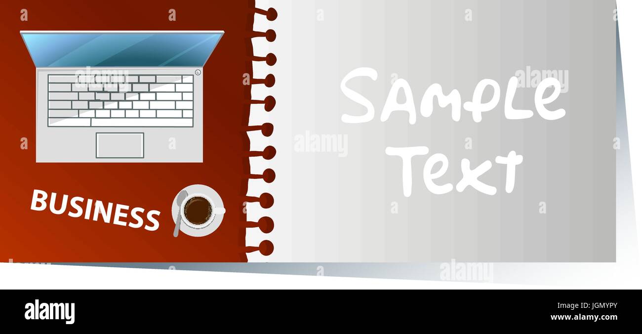 Namecard template with computer laptop in background illustration Stock ...