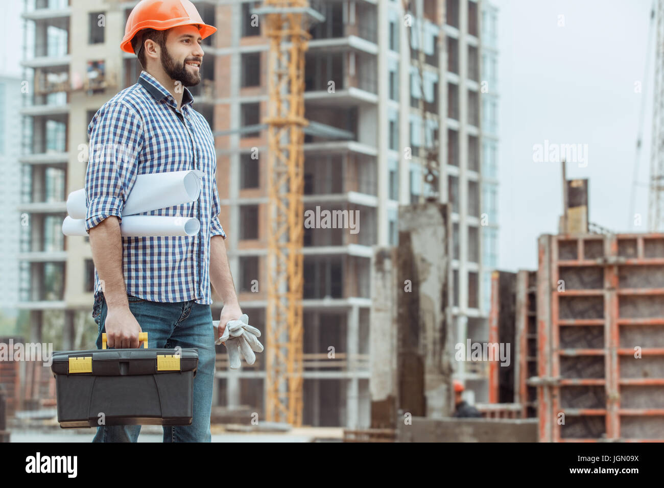 Male work building construction engineering occupation project Stock ...