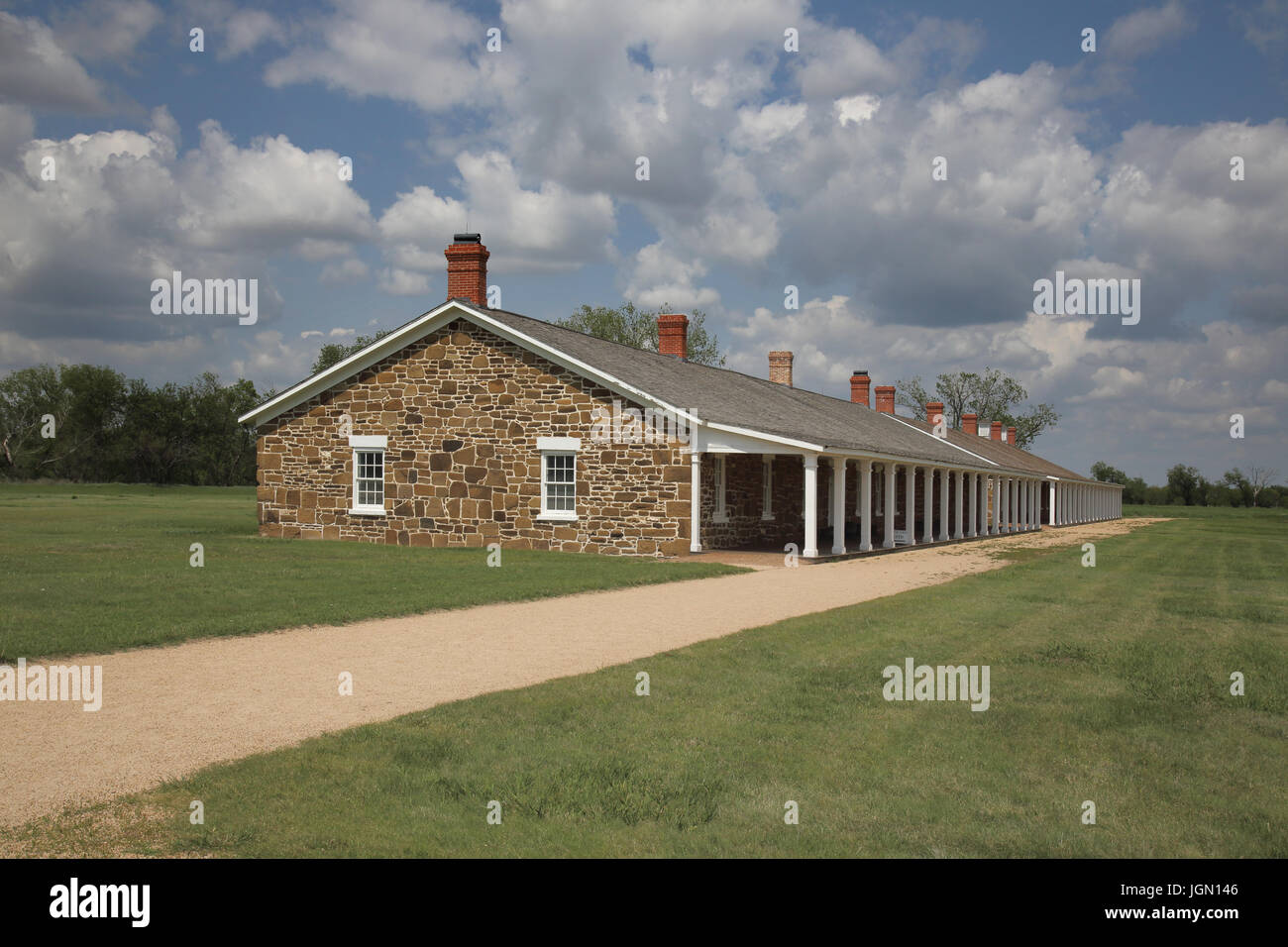 fort larned on the santa fe trail in kansas Stock Photo - Alamy